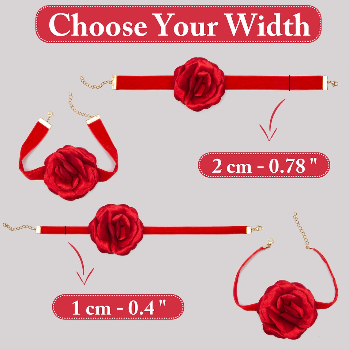 Pink Rose Flower Choker Necklace Handmade Floral Choker - Etsy