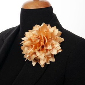 Fabric Flower Brooch, Floral Pin in Different Colors, Handmade Big ...