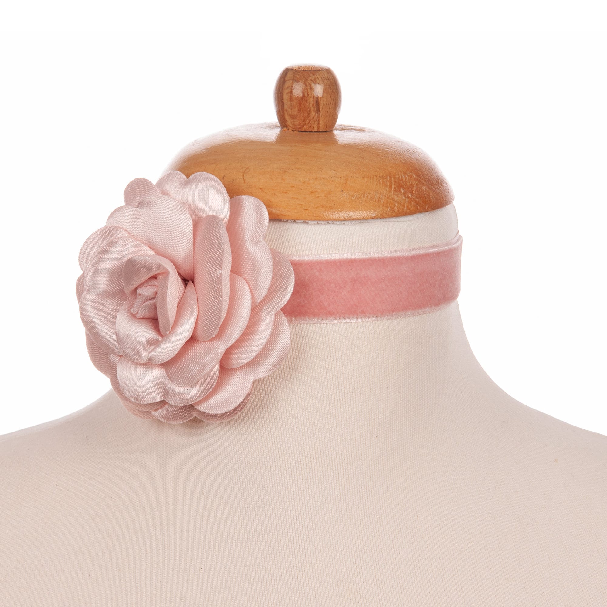Pink Rose Flower Choker Necklace Handmade Floral Choker - Etsy