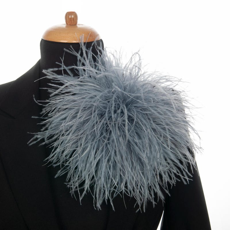 Grey Ostrich Feather - Etsy
