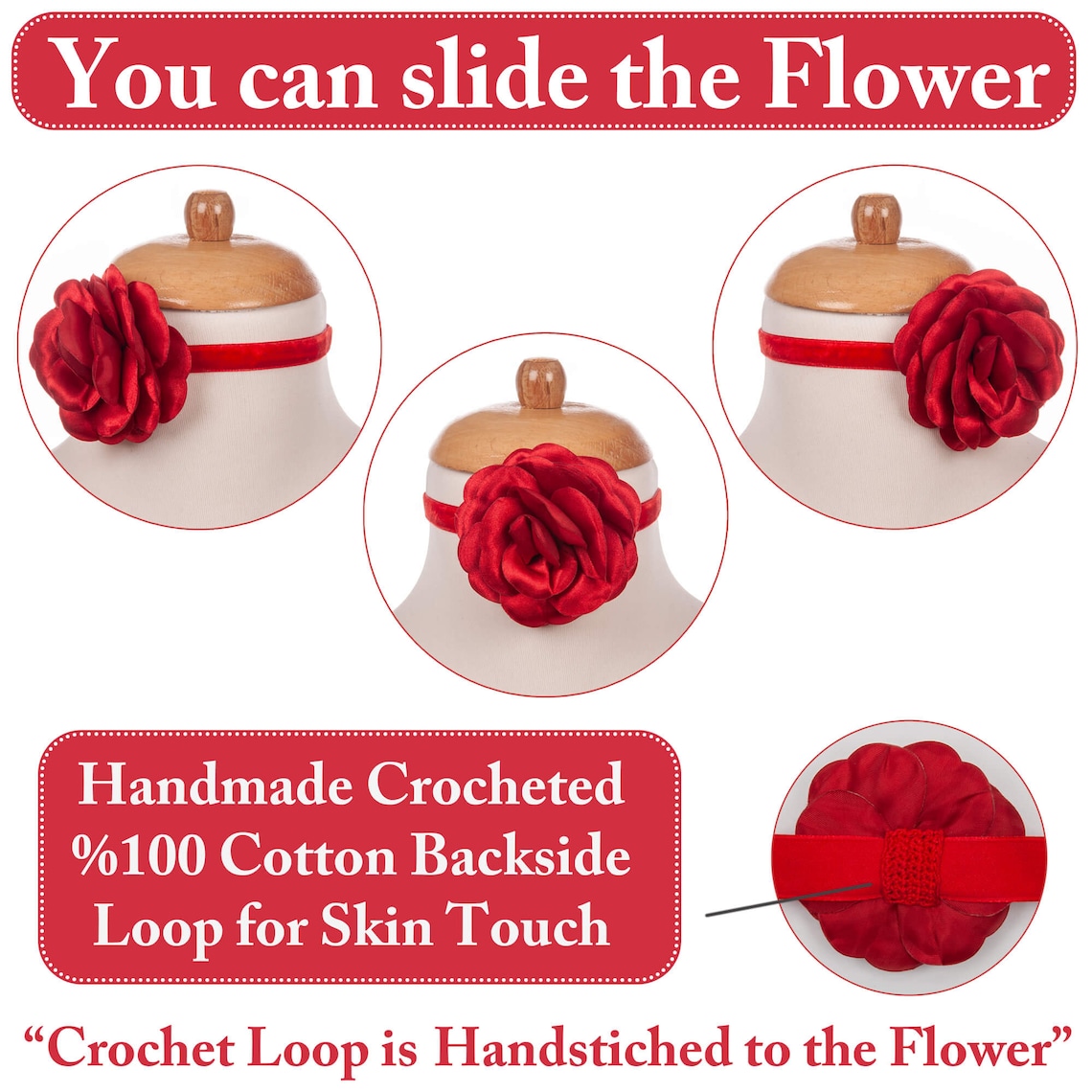 Pink Rose Flower Choker Necklace Handmade Floral Choker - Etsy