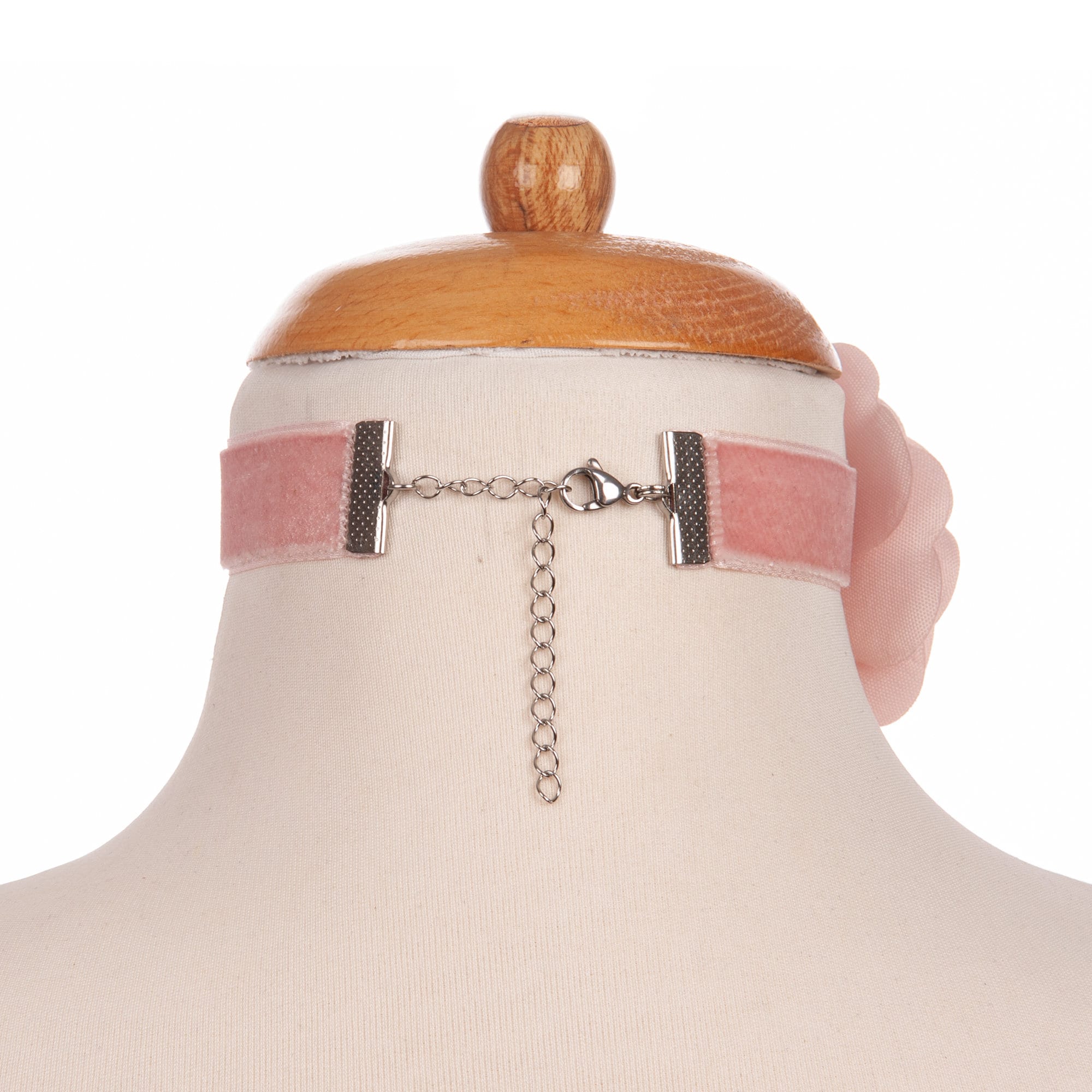 Pink Rose Flower Choker Necklace Handmade Floral Choker - Etsy