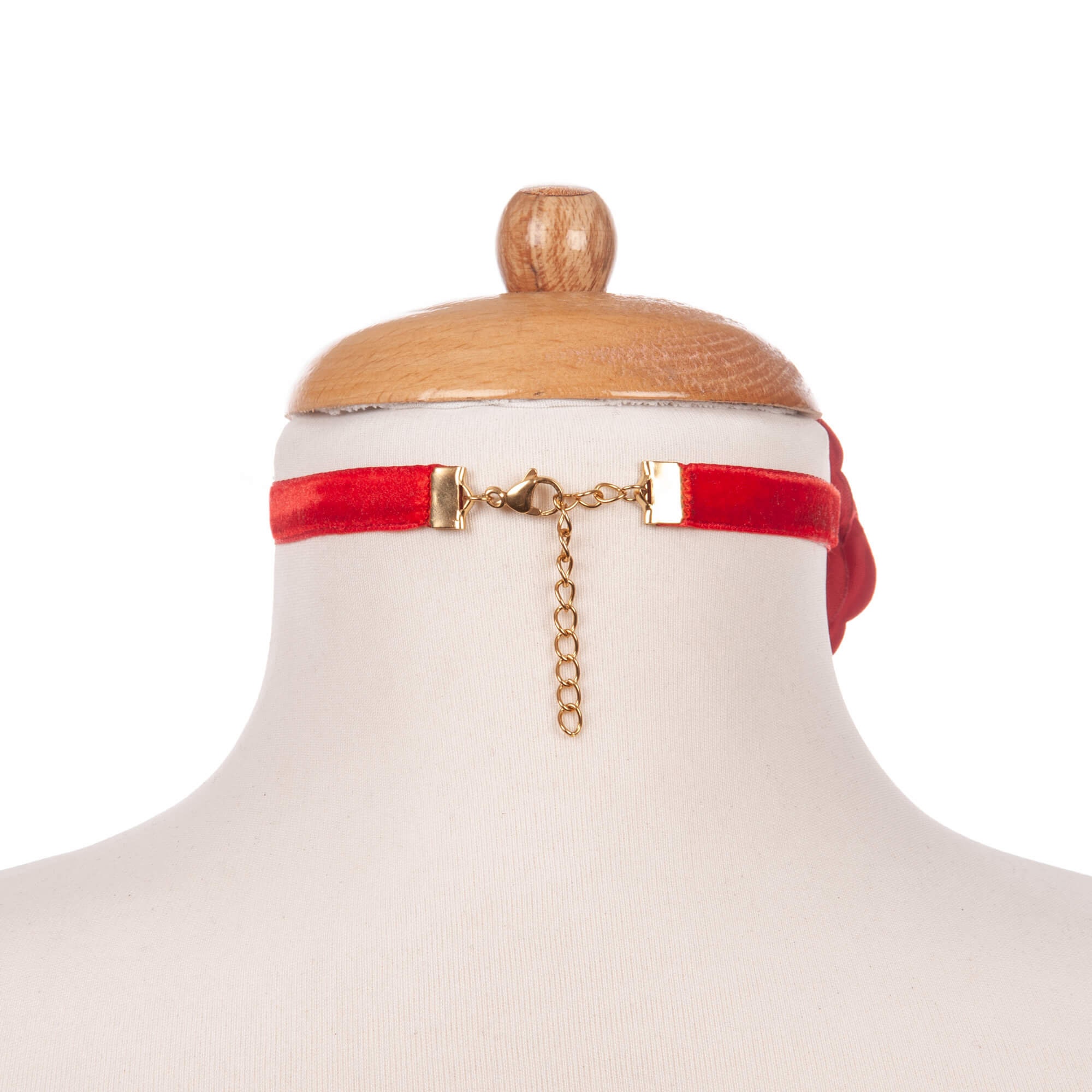 Red Rose Choker Necklace, Rose Red Flower Choker Necklace, Handmade ...