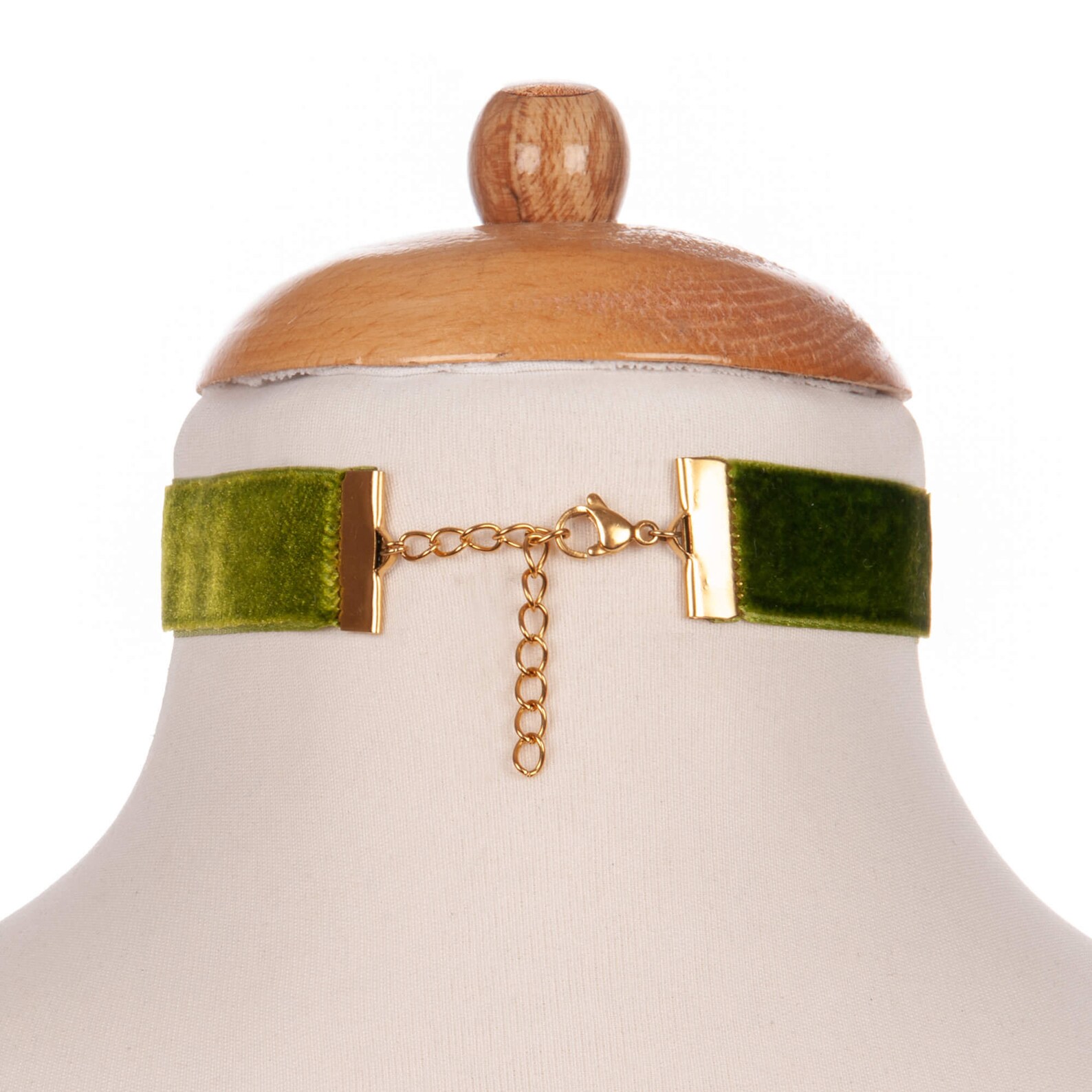 Green Velvet Choker Necklace 2 Cm Width for Mothers Day Gift - Green ...