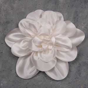 White Extra Large Flower Brooch, High Quality Large Brooches, Handmade ...