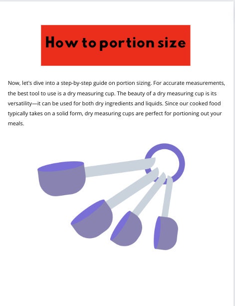 Ebook Quick Guide to Portion Sizing, Portion Sizes, Food, Nutrition ...