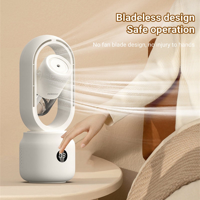 Summer Cooling Spray Mist Electric Fan Rechargeable Portable Wireless ...