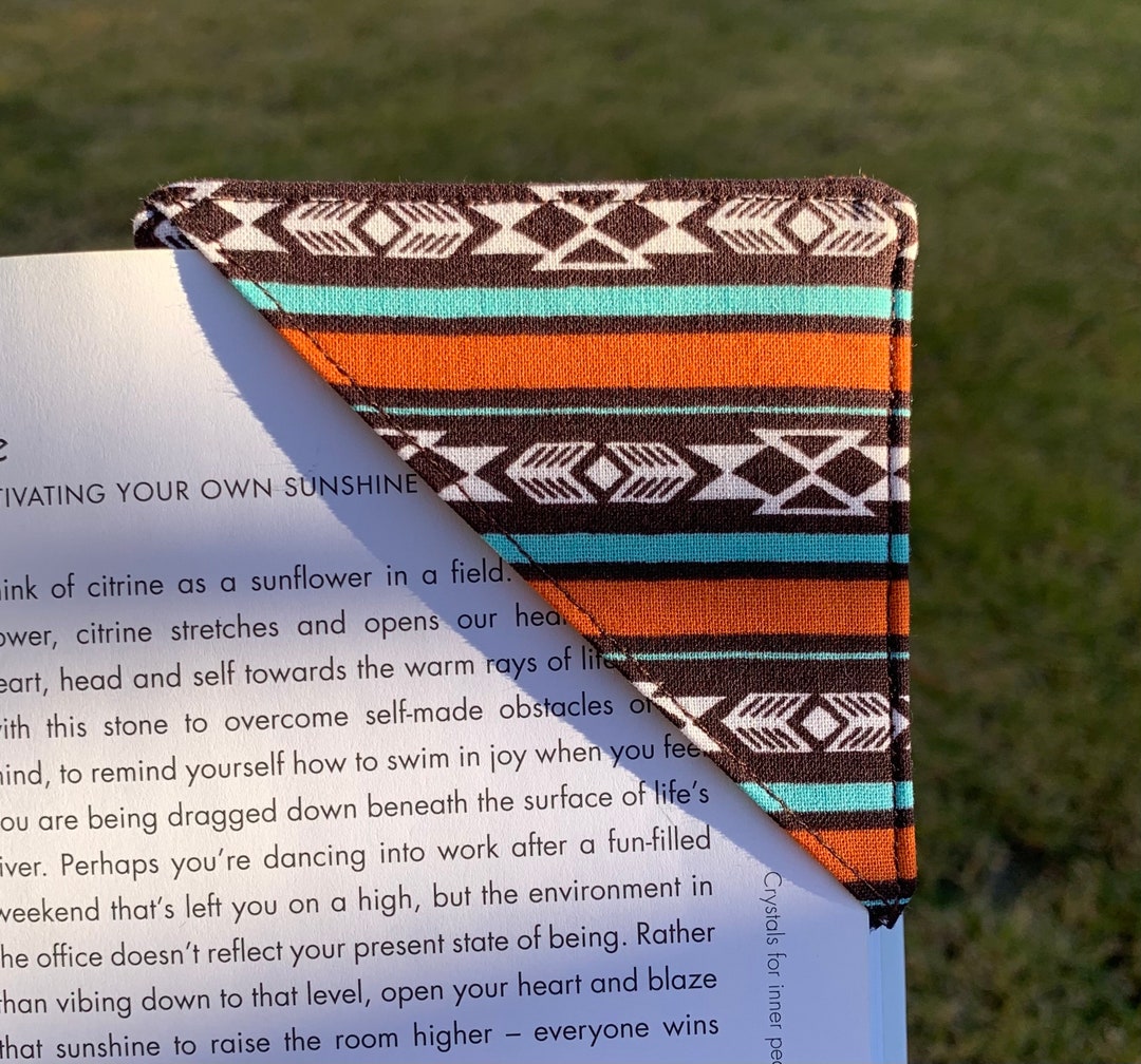 Fabric Corner Bookmark Southwest Native Tribal Gift for Any Book Lover ...