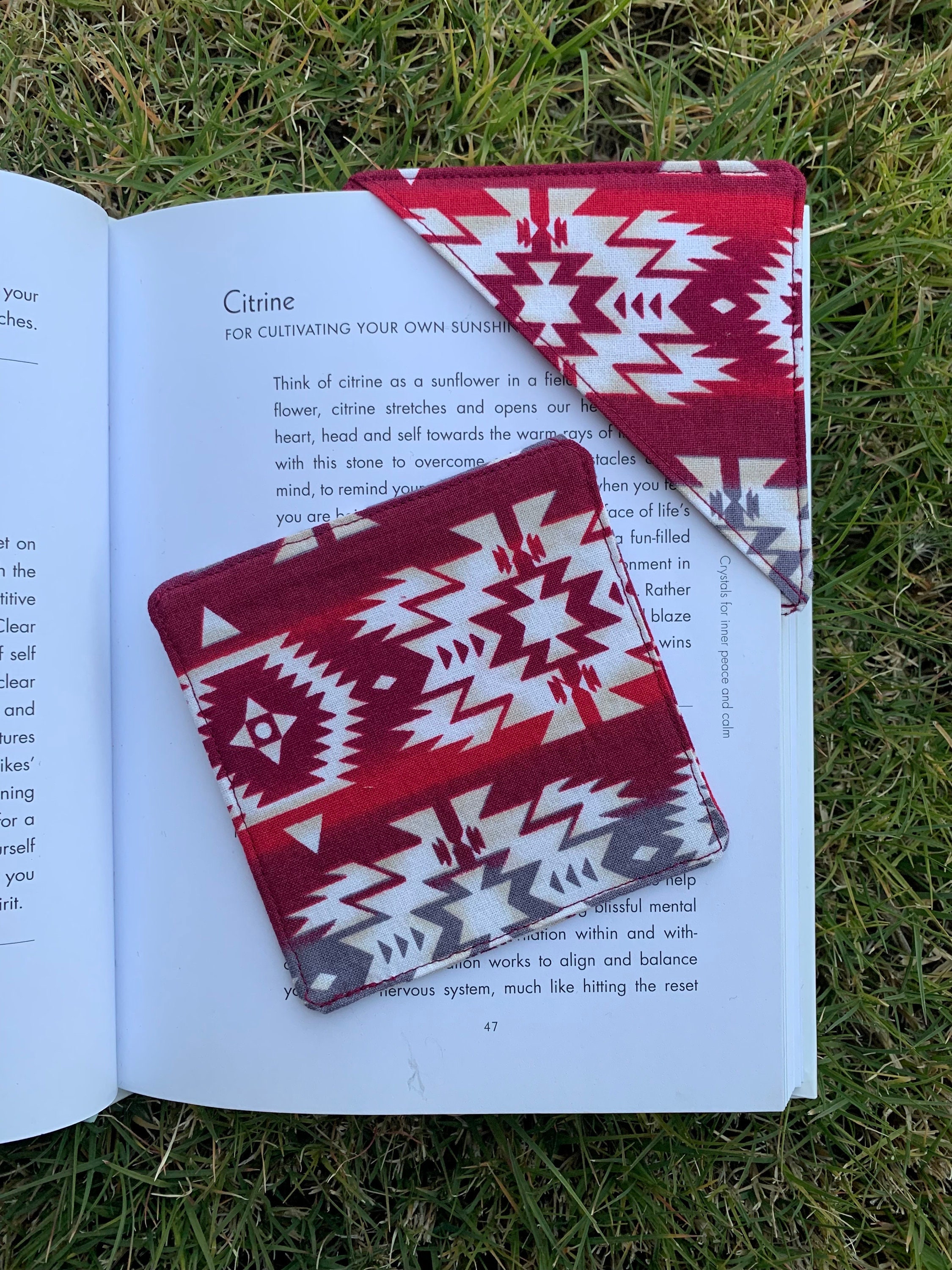 Fabric Corner Bookmark Southwest Native Tribal Gift for Any Book Lover ...