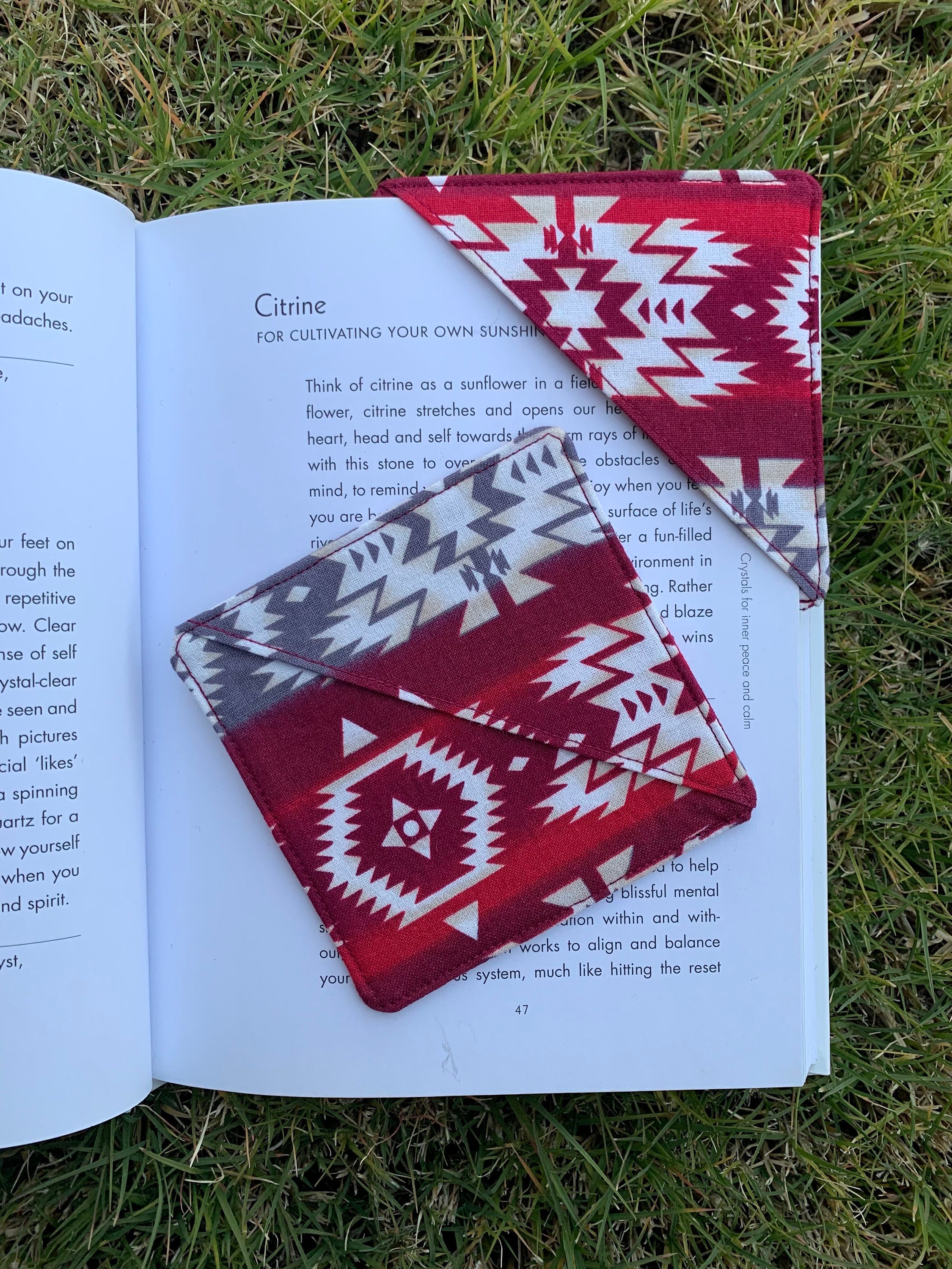 Fabric Corner Bookmark Southwest Native Tribal Gift for Any Book Lover ...