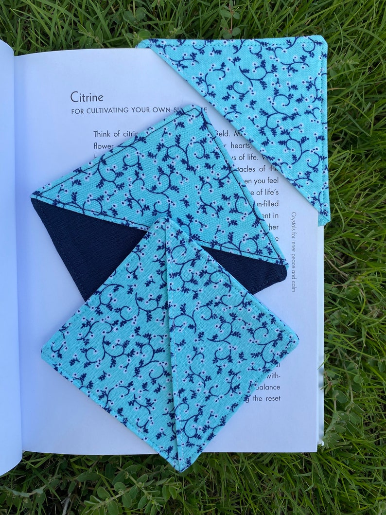 Fabric Corner Bookmark | Floral Bookmark | Gift for Any Book Lover ...