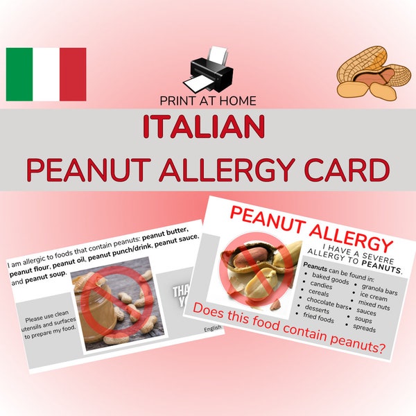 Allergy Id Card - Etsy