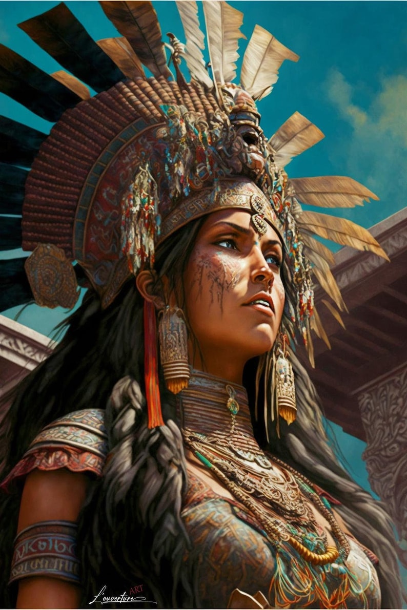 Aztec Queen - Historic Heroes - Digital Print - Etsy
