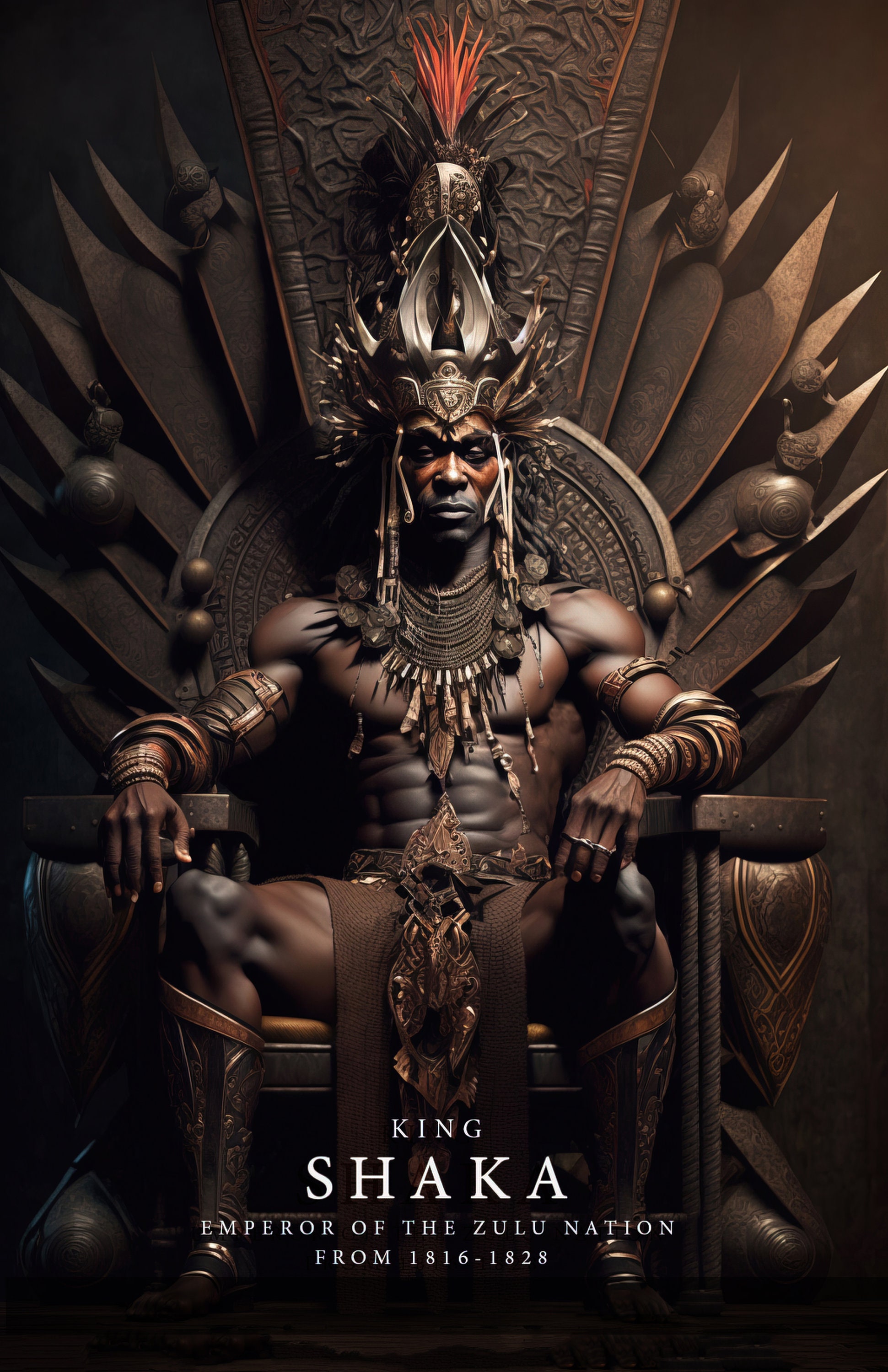 King Shaka - Emperor of the Zulu Nation - Digital Download (frame Not Included) - Etsy
