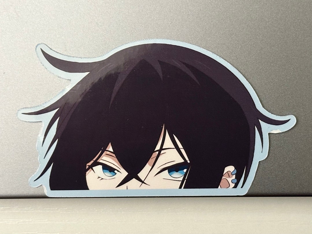 Vanitas of the Blue Moon Vinyl Peeker Sticker - Etsy