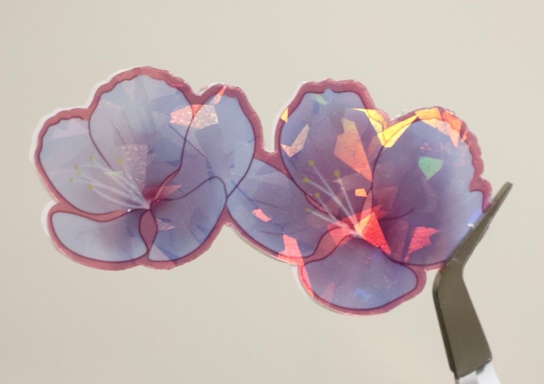Holographic Sakura Vinyl Stickers: Cherry Blossom Decals - Etsy