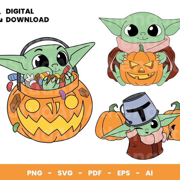 Grogu Halloween Svg Etsy