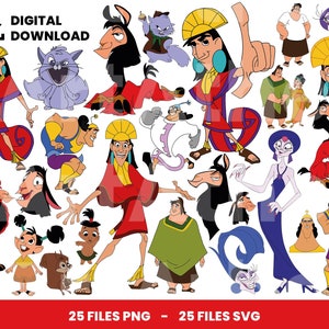 25 Clipart Bundle Layered Svg, the Emperor's New Groove Svg, Kuzco Svg ...
