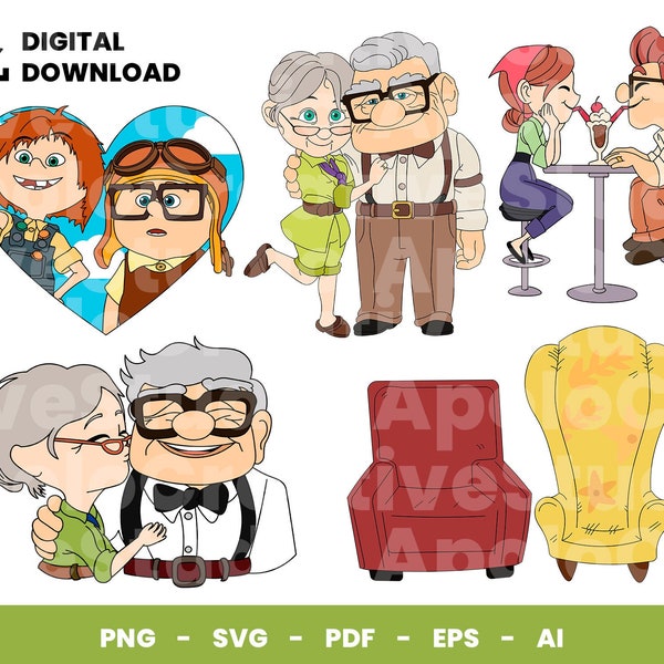 Carl and Ellie Chair Svg - Etsy