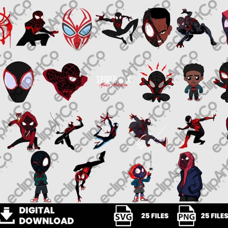 Miles Morales Svg - Etsy