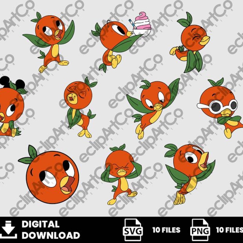 Orange Bird Birthday Svg - Etsy