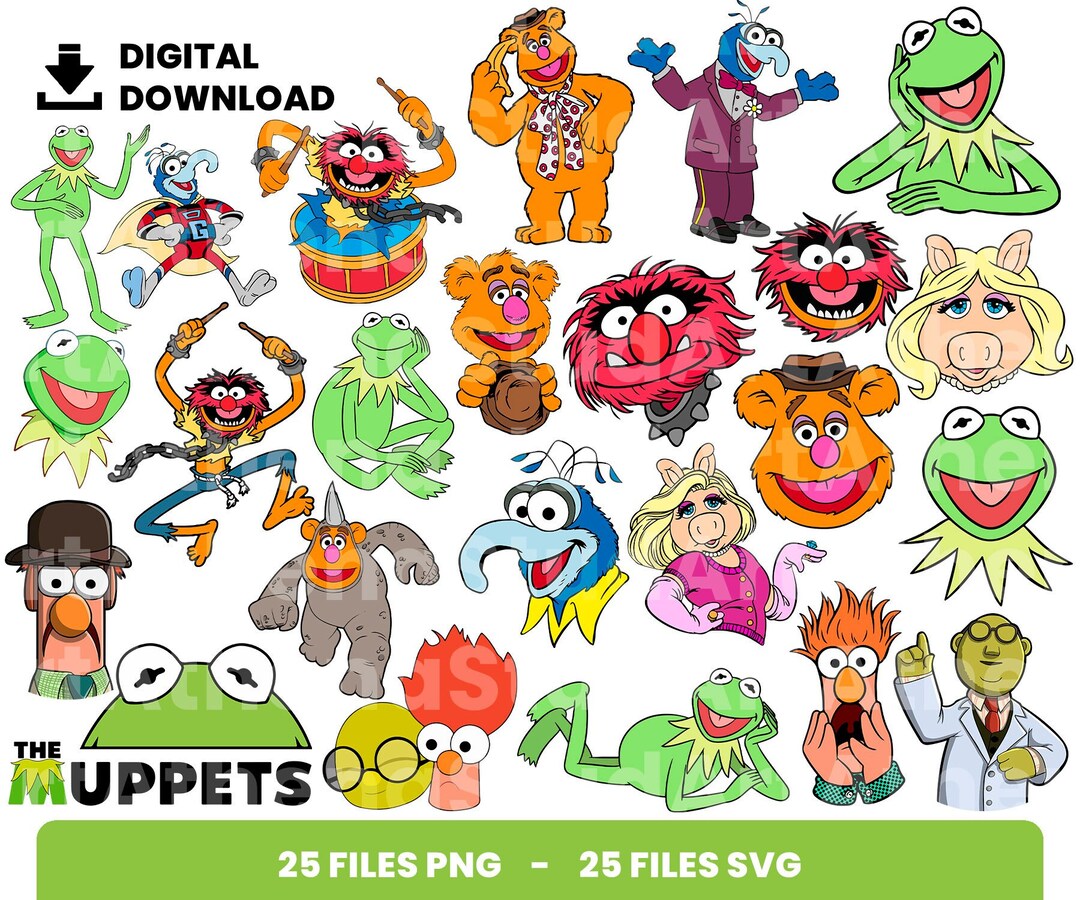 25 Clipart Bundle Layered Svg, Muppets Svg, Children Svg, Love Svg ...