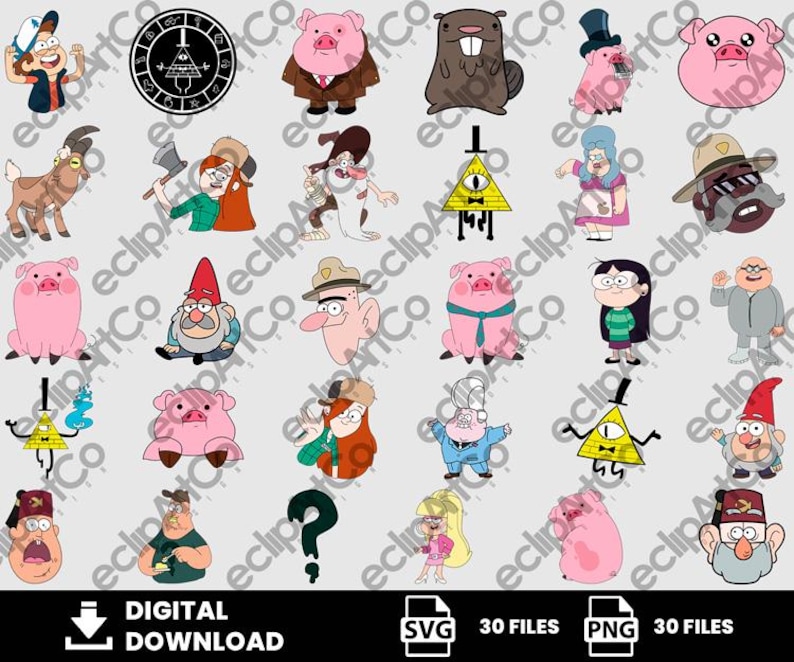 60 Clipart - Gravity Falls, Dipper Pines, Mabel Pines, Grunkle Stan ...