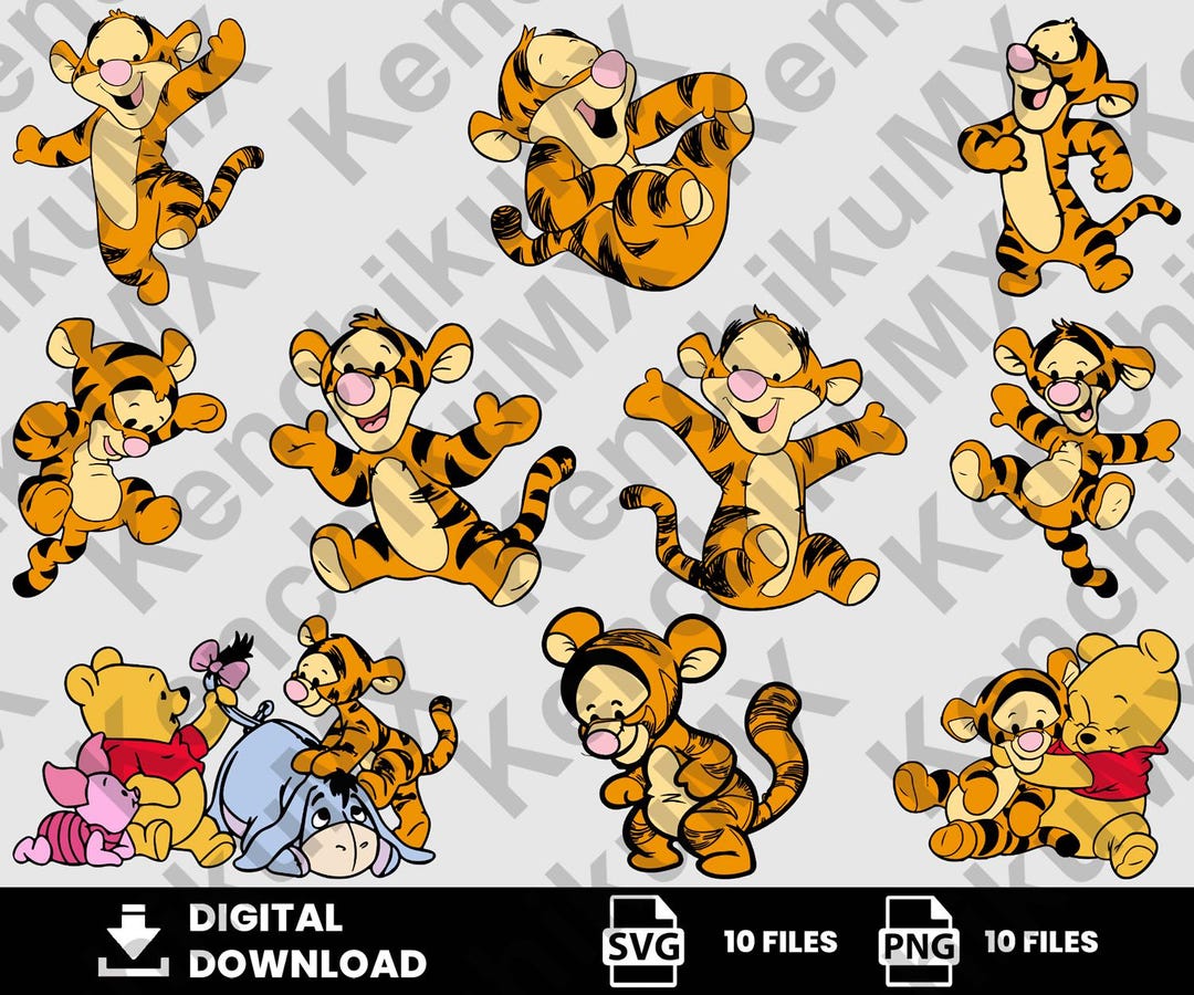 Baby Winnie the Pooh Svg, Baby Tigger Svg, Tigger Svg, Baby Shower Svg ...