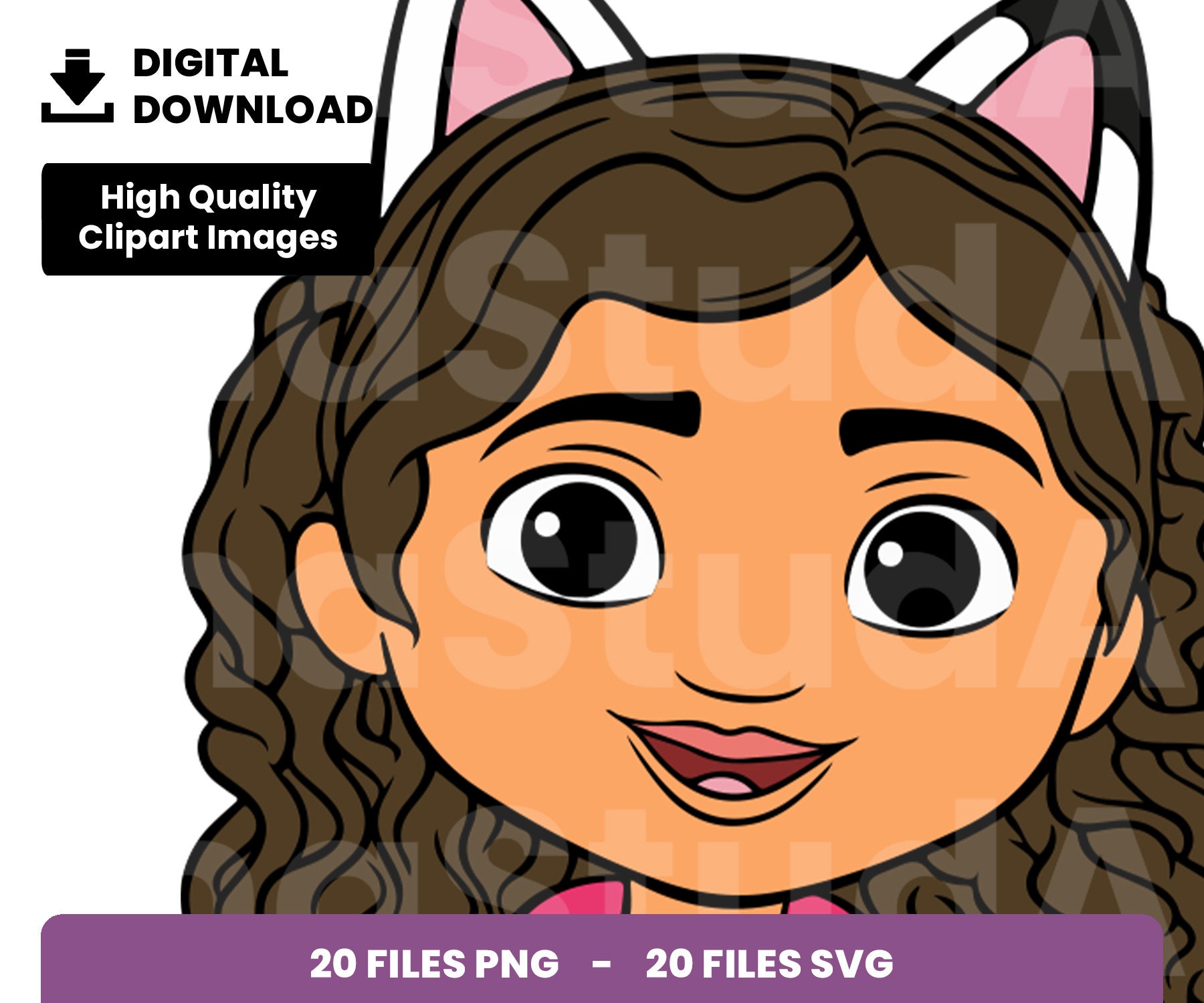 20 Clipart Bundle Layered Svg Gabby Svg Dollhouse Svg - Etsy Portugal