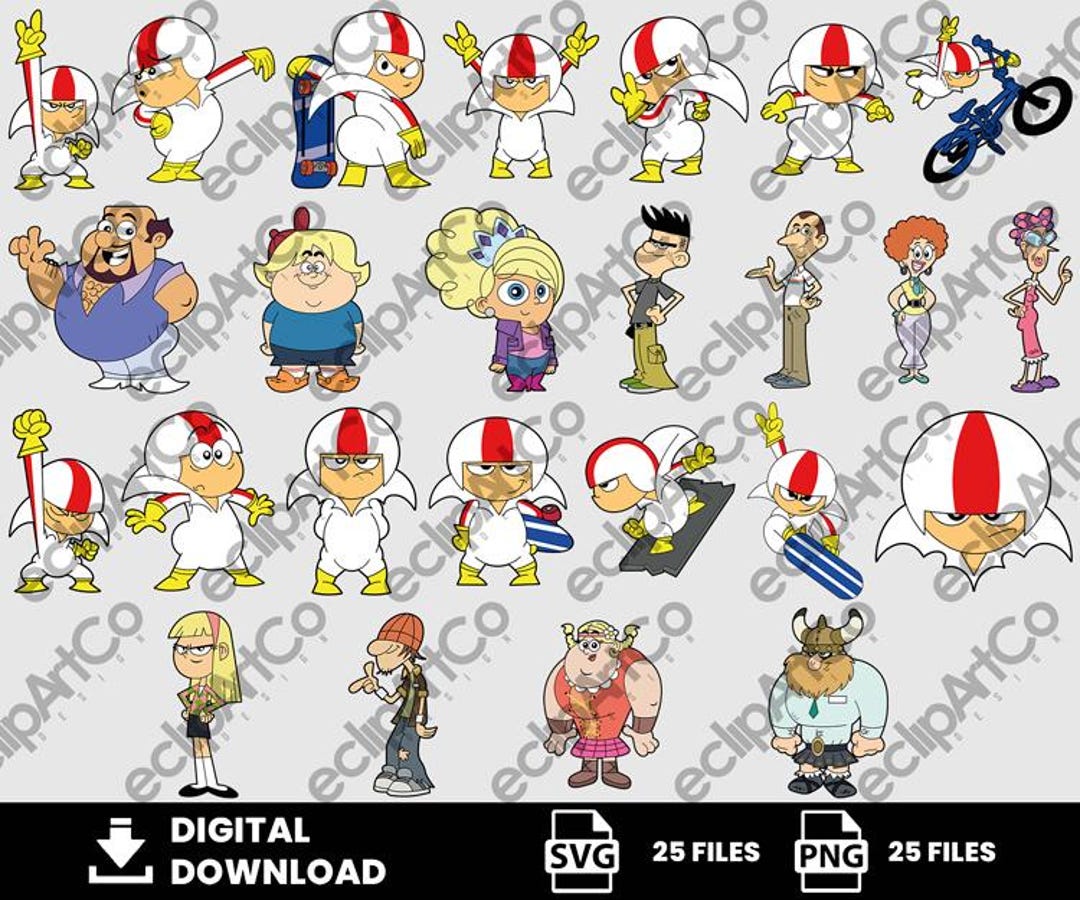 25 Clipart - Kick Buttowski Svg, Kick Buttowski Png, Gunther Png, Brad ...