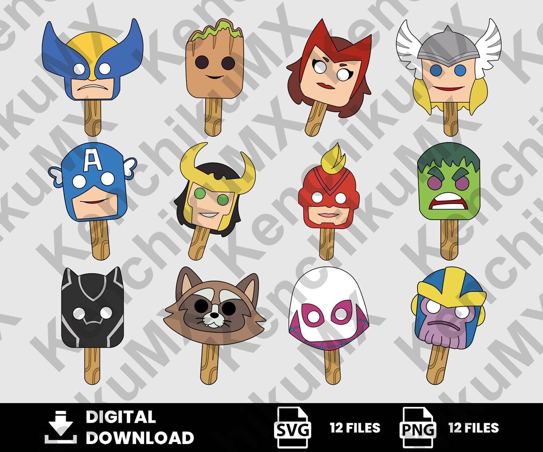 Marvel Superpower Pops Svg, Avengers Svg, Spider Gwen, Superhero Svg ...