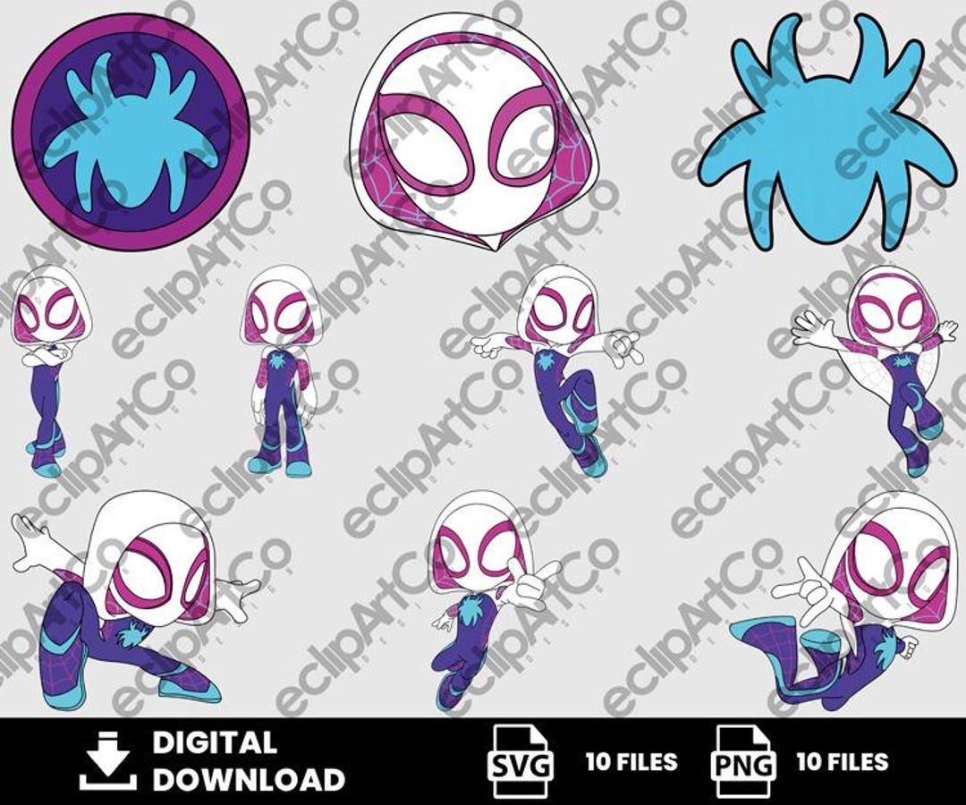 10 Clipart - Superheroes Svg, Spidey and His Amazing Friends Png ...