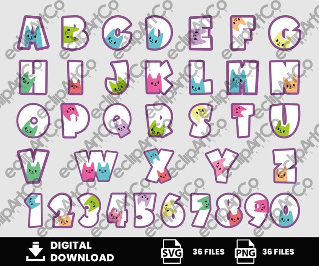 36 Clipart - Alphabet Svg, Alphabet Png, Cartoon Doodle Alphabet ...