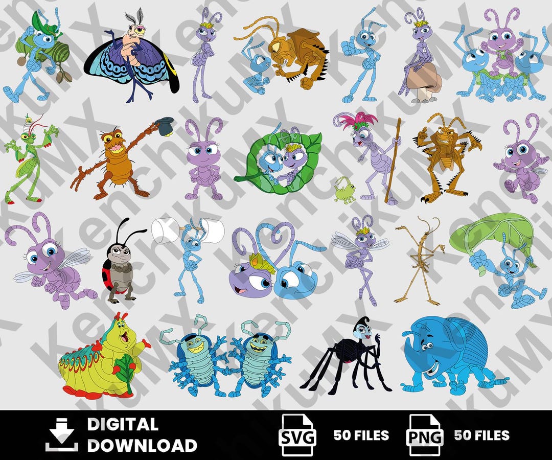 A Bugs Life Svg, A Bugs Life Png, Bugs Png, Bugs Svg, Clipart, Digital ...
