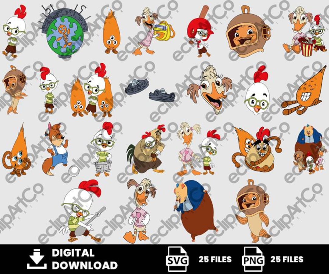25 Clipart - Chicken Little Svg, Chicken Little Png, Chicken Svg, Movie ...