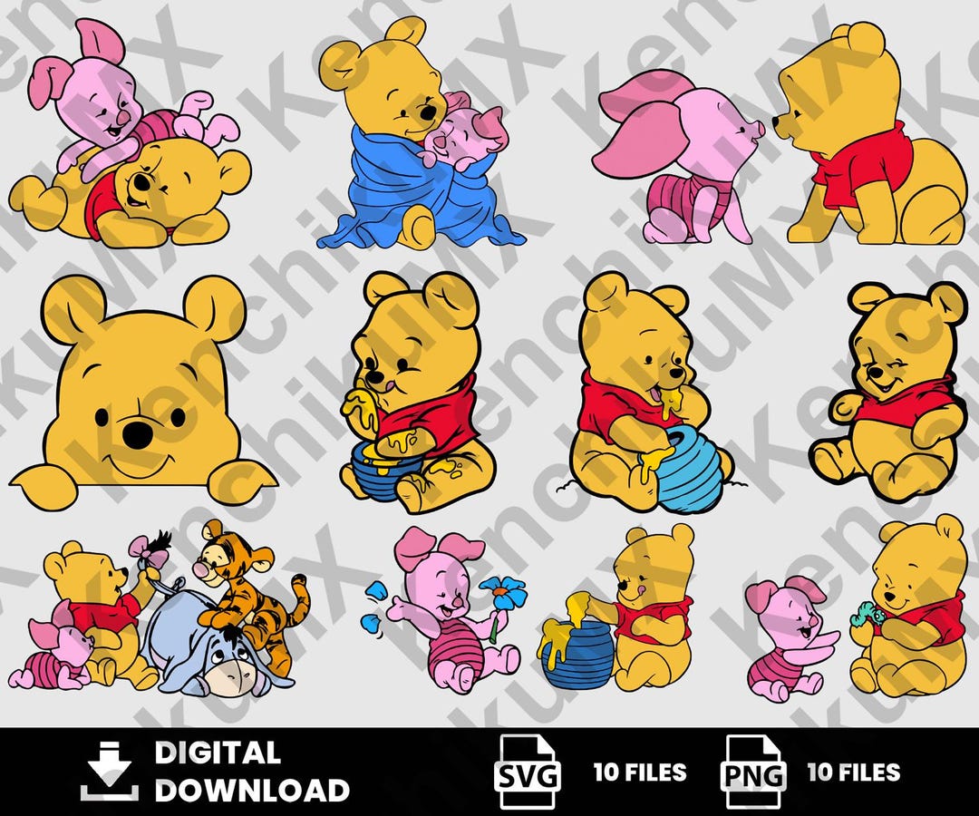 Baby Winnie the Pooh Svg, Baby Pooh Svg, Pooh Svg, Baby Shower Svg, Boy ...