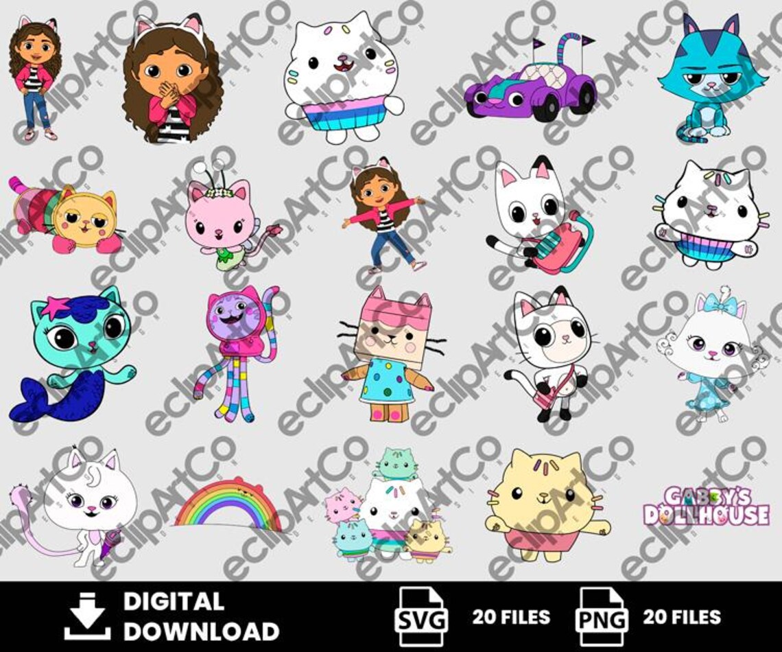 20 Clipart - Gabby Png, Gabby Svg, Gabby Girl, Dollhouse Png, Casa De ...
