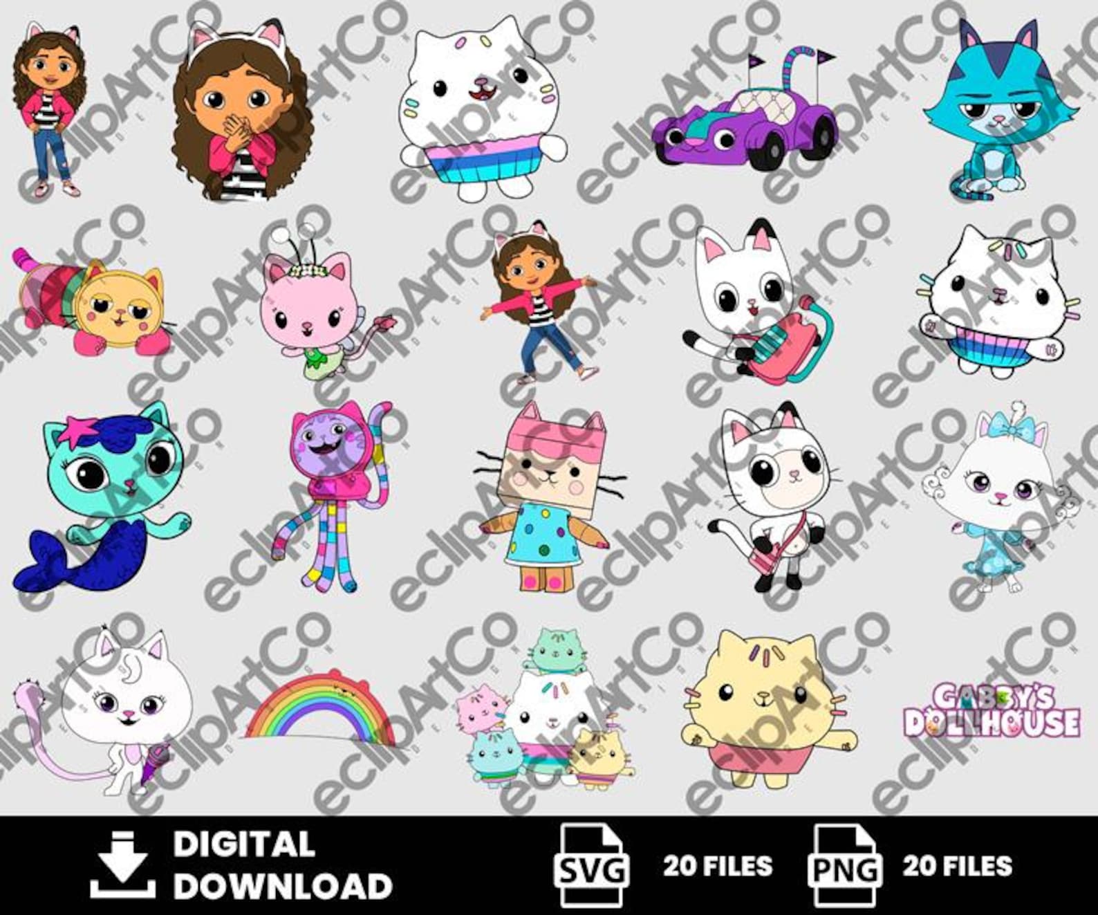 20 Clipart - Gabby Png, Gabby Svg, Gabby Girl, Dollhouse Png, Casa De ...