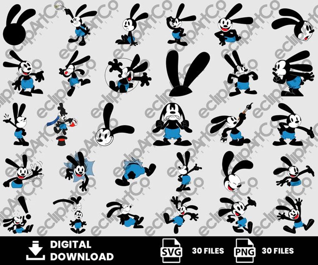 30 Clipart - Oswald, Oswald the Octopus, Oswald Cartoon, Oswald SVG ...