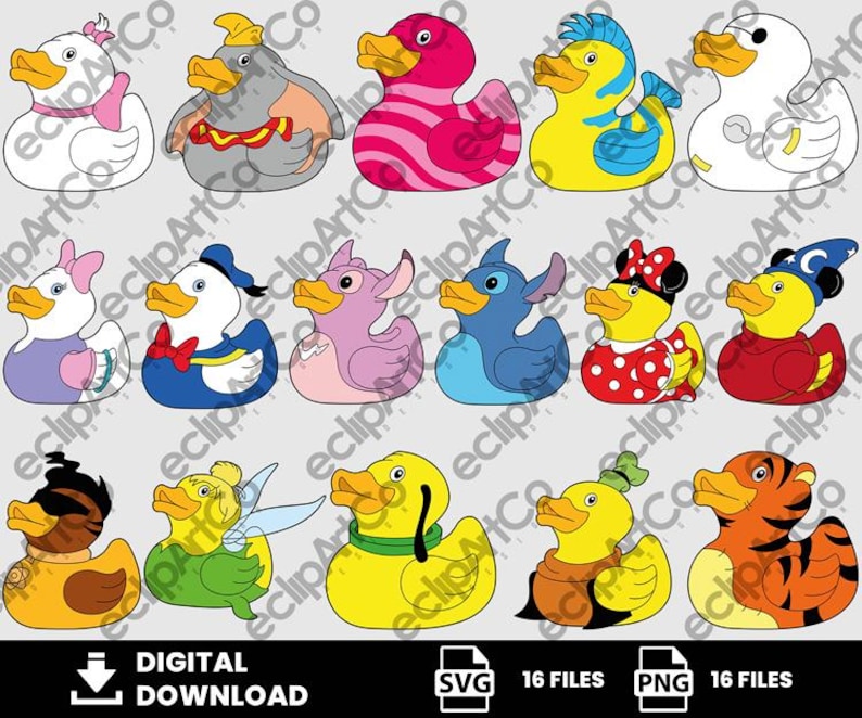 16 Clipart - Mickey Ducks Png, Ducks Svg, Duck Png, Rubber Ducks Png ...