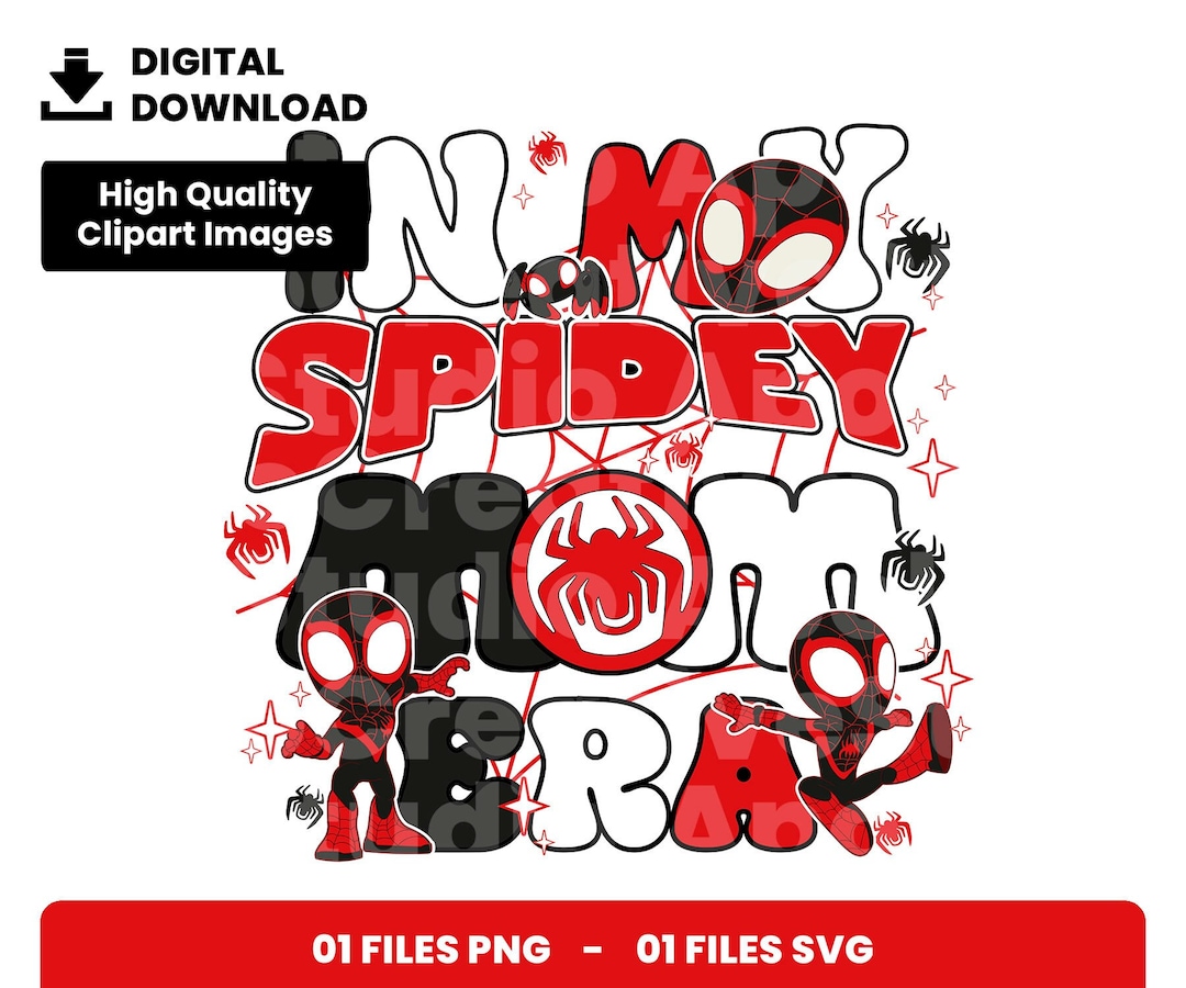 01 Clipart Bundle Layered Svg, Superhero, in My Spidey Mom Era Svg ...