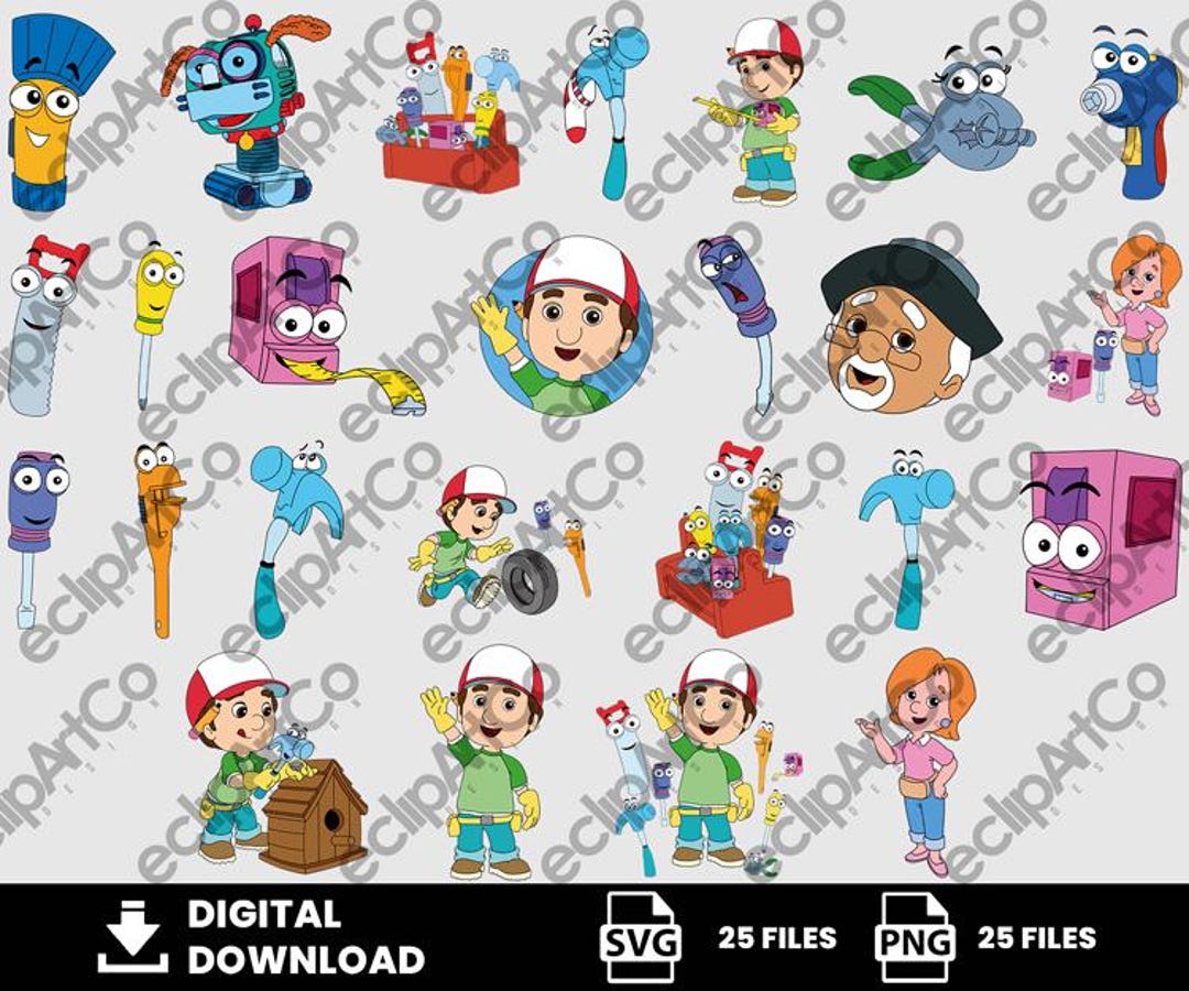 25 Clipart - Handy Manny Svg, Handy Manny Png, Manny Png, Preschool ...