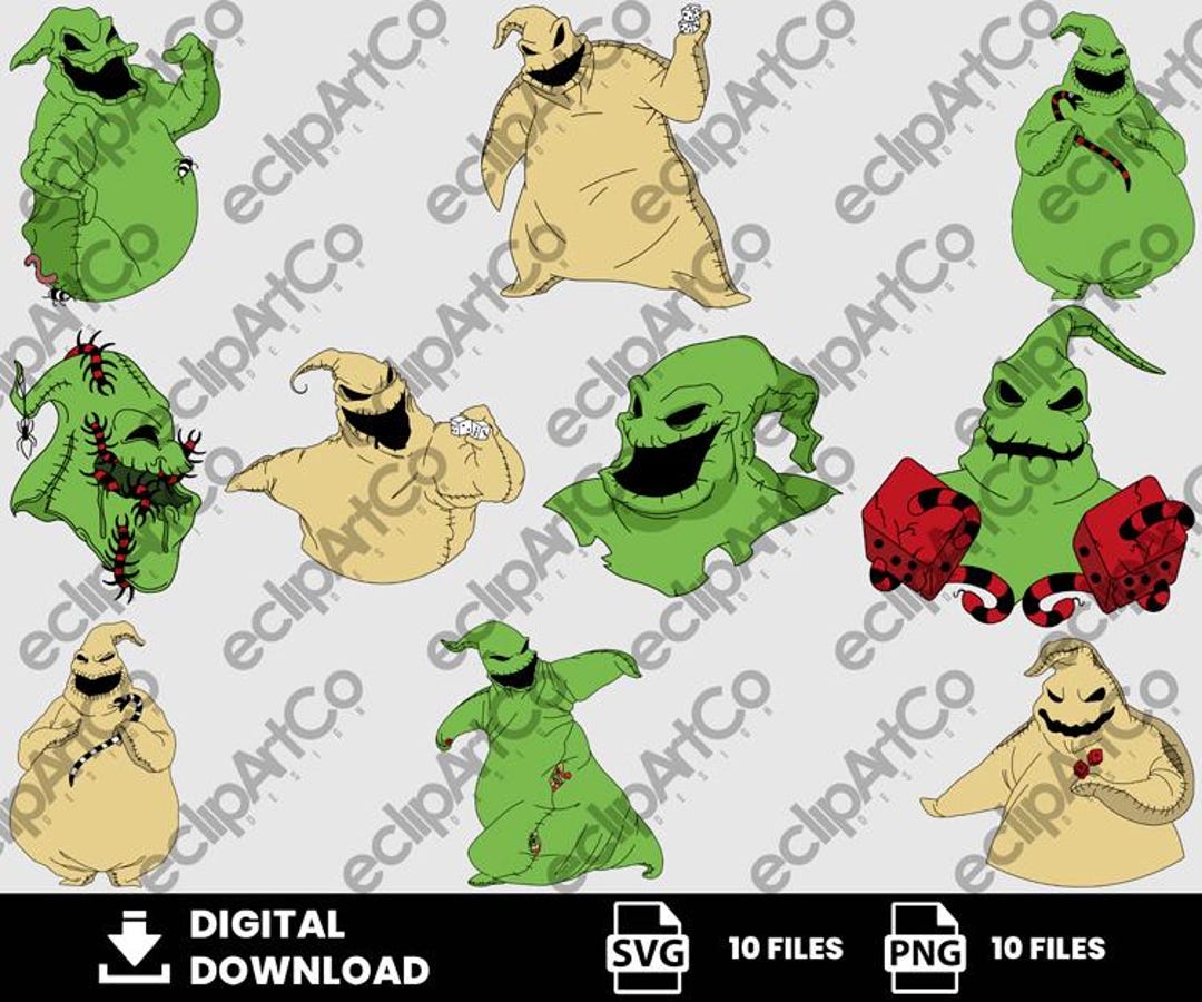 10 Clipart – Oogie Boogie, Oogie Boogie Svg, Oogie Boogie Png, Digital ...