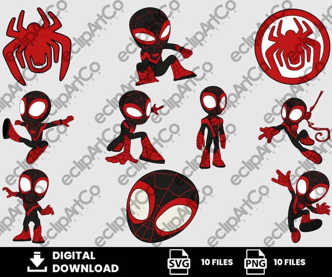 10 Clipart - Superheroes Svg, Spidey and His Amazing Friends Png, Spin ...