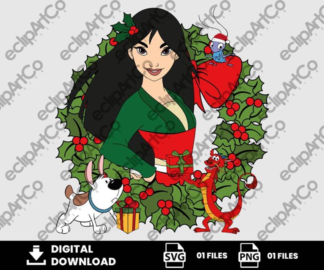 01 Clipart - Christmas Wreath Mulan, Christmas Wreath Mulan Png ...