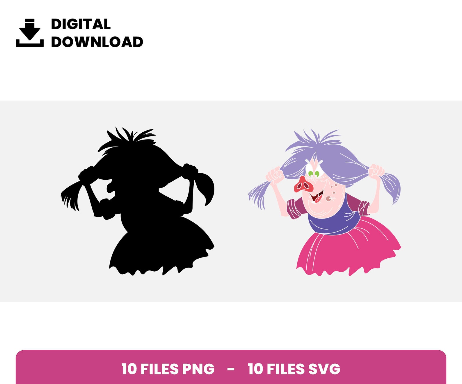 10 Clipart Bundle Layered Svg Madame Mim Svg Witch Svg - Etsy