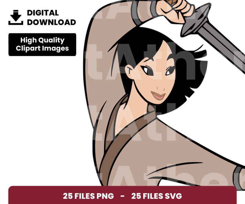 25 Clipart Bundle Layered Svg Mulan Svg Mushu Li Shang - Etsy Ireland
