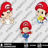 Mario Svg, Png, Pdf, Dxf - Etsy
