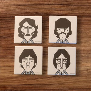 The Beatles Drink Coasters Set of 4 - Etsy
