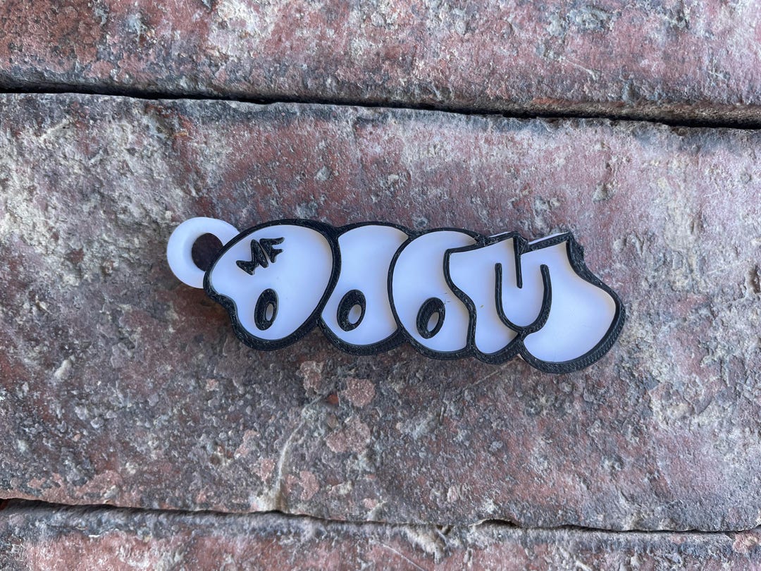 MF DOOM Keychain Black Over White - Etsy